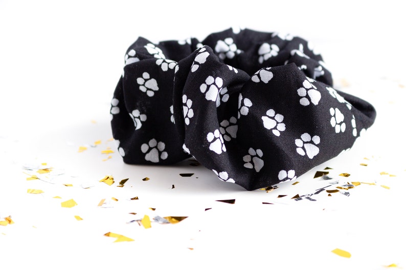 Black Dog Print Scrunchie Scrunchies Scrunchy Dog Lover - Etsy