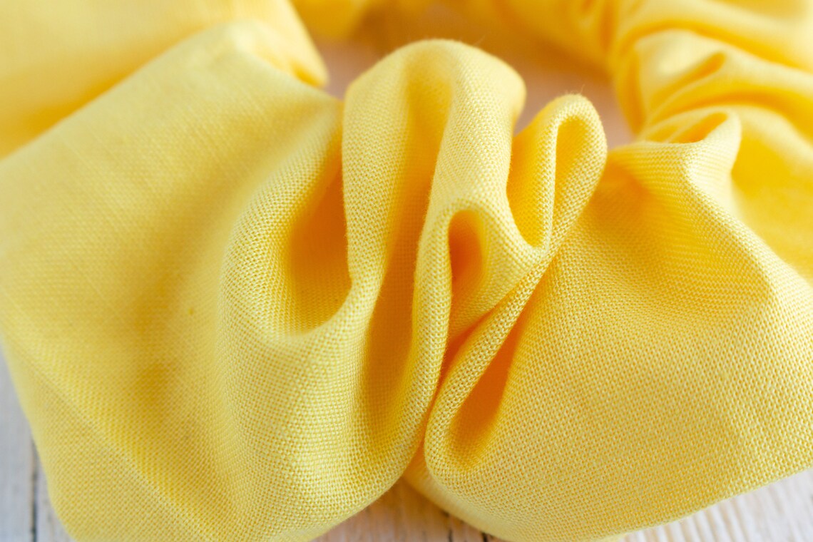 Yellow Scrunchie Scrunchy Scrunchies 90s Clothing Retro | Etsy
