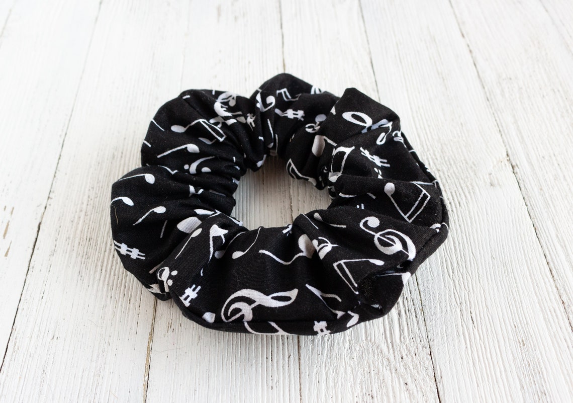 Music Scrunchie Music Notes Scrunchy Music Gift Scrunchies | Etsy