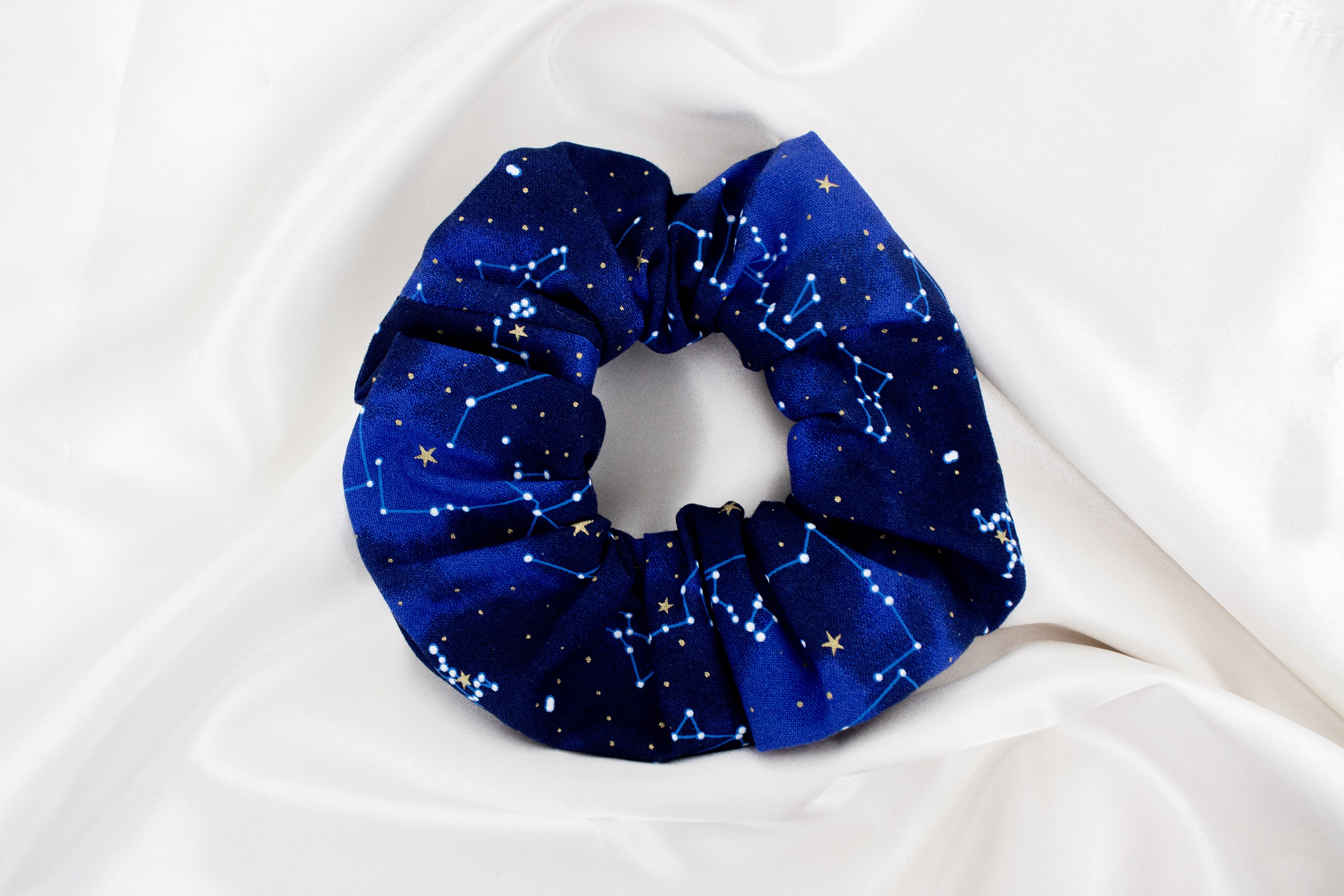 Constellation Scrunchie, Celestial Astrology Scrunchies, Blue Stars ...