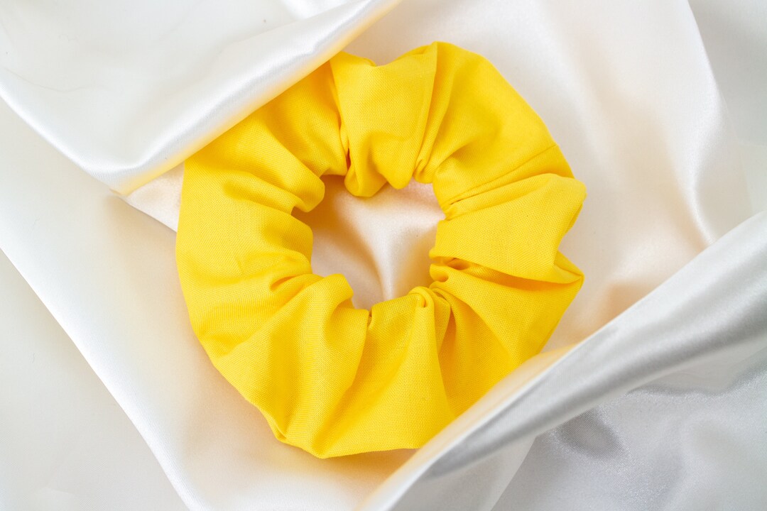 Yellow Scrunchie, Scrunchy, Scrunchies, 90s Clothing, Retro, Hair Ties ...