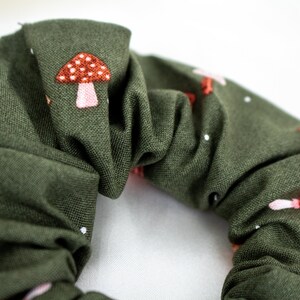 Forest Green Mushroom Hair Scrunchie - Etsy