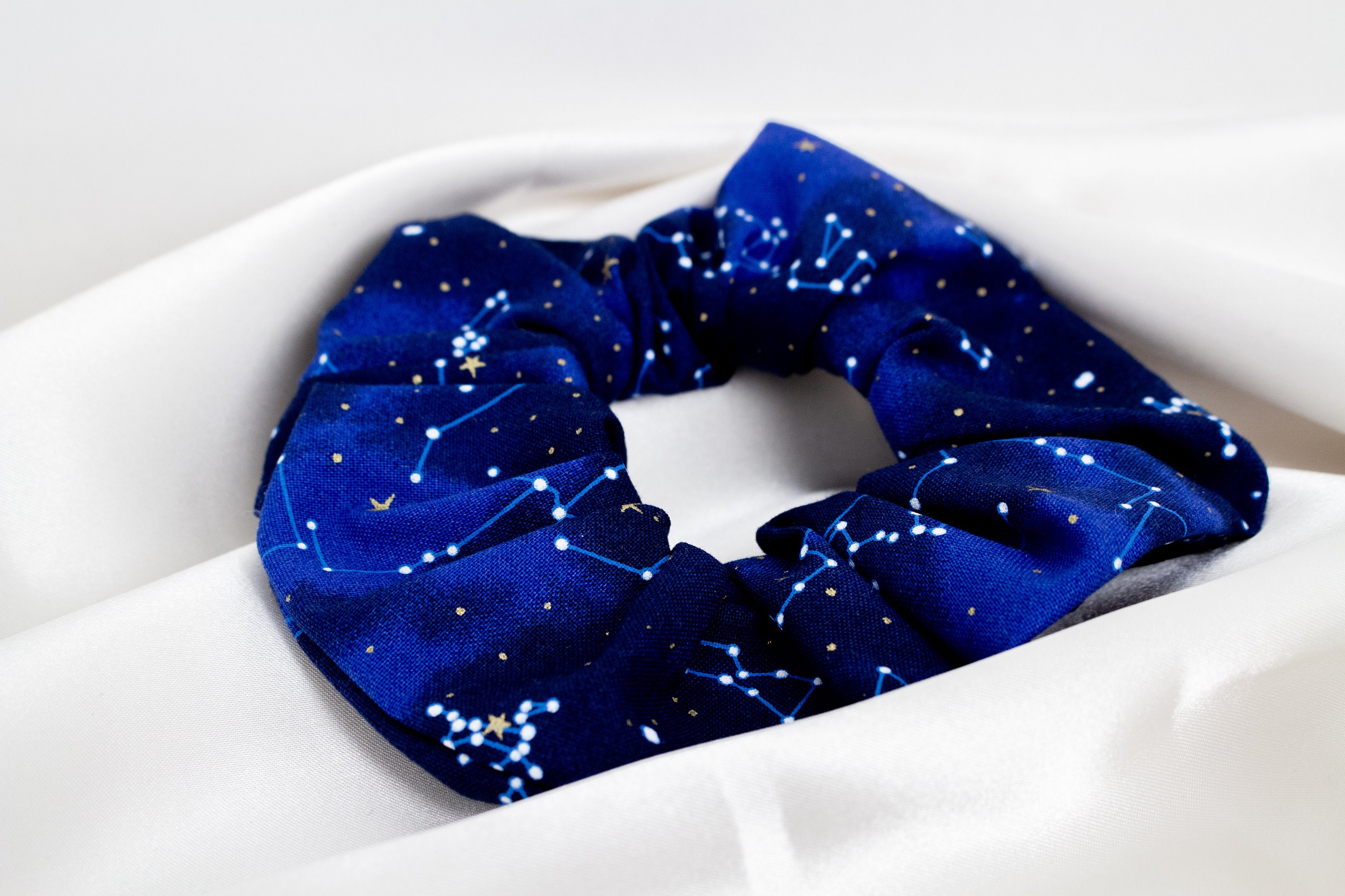 Constellation Scrunchie, Celestial Astrology Scrunchies, Blue Stars ...