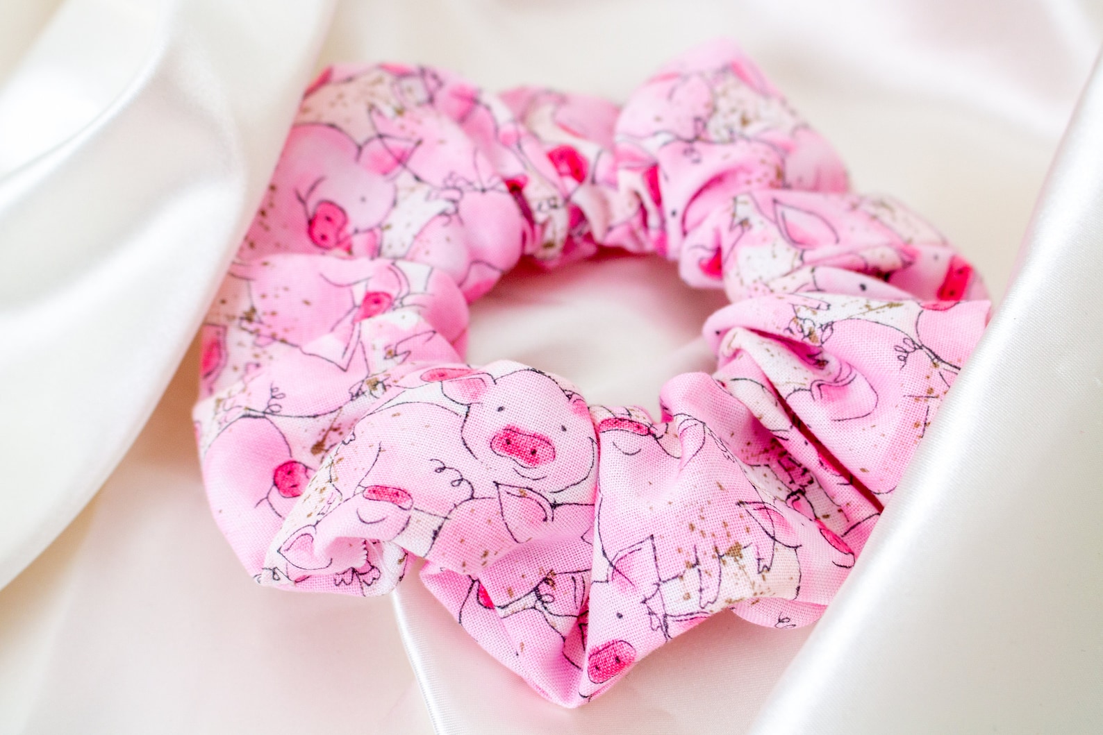 Cute Pig Scrunchie Piggy Scrunchy Pink Scrunchies Hair - Etsy