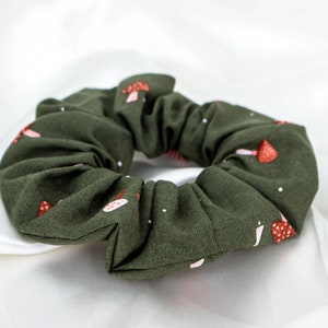 Forest Green Mushroom Hair Scrunchie - Etsy