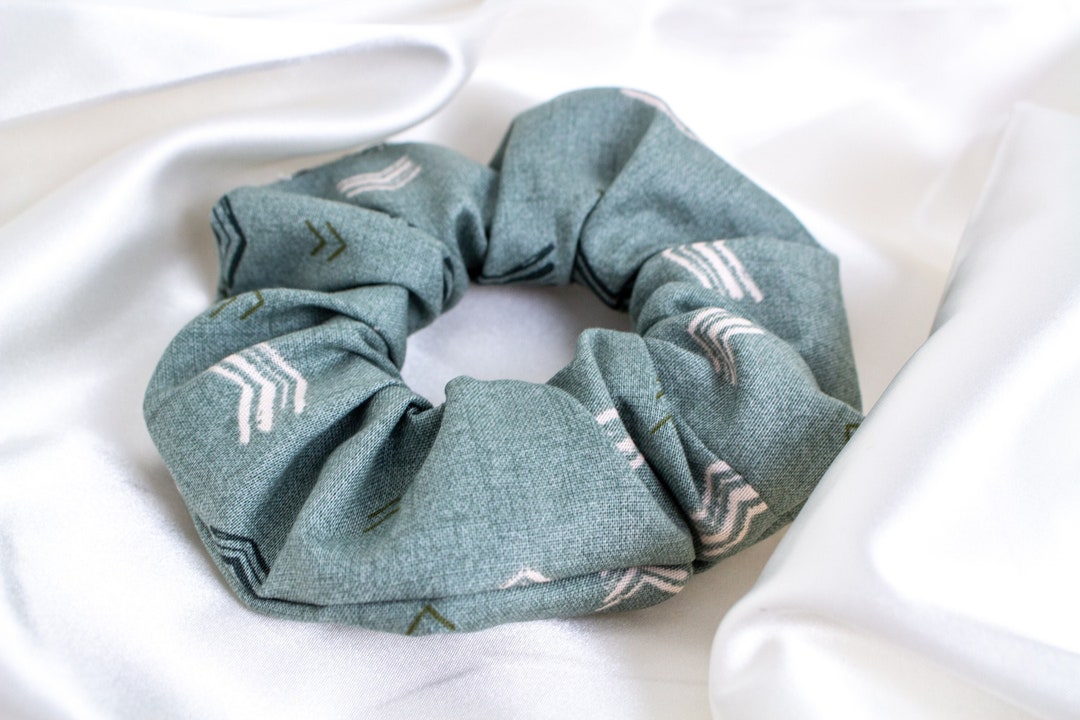 Green Chevron Hair Scrunchy - Etsy
