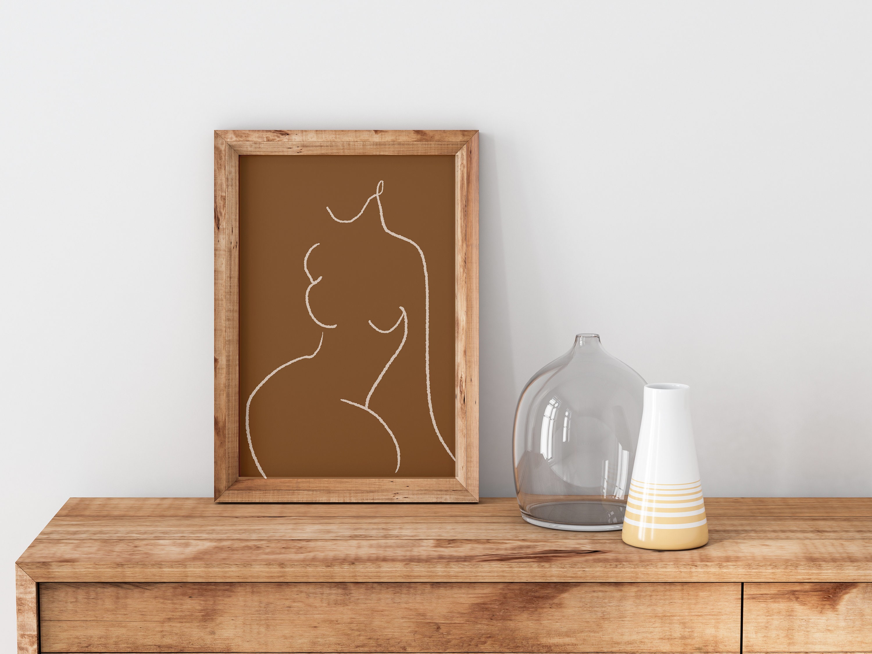 Abstract Minimalist Female Body Print - Etsy