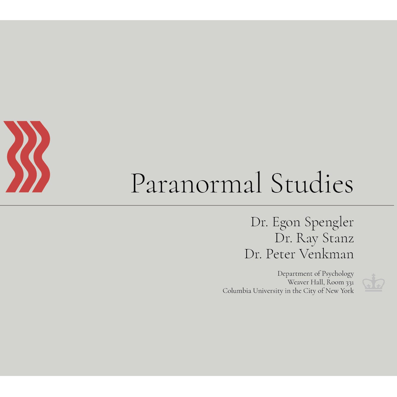 Ghostbusters Paranormal Studies Poster - Etsy