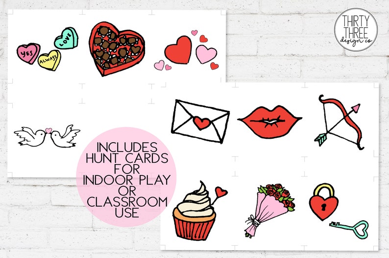 Valentine's Day Scavenger Hunt / Printable Valentine Kids - Etsy