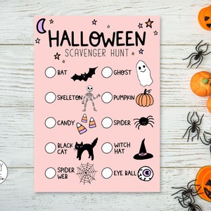 Pastel Halloween Scavenger Hunt | Halloween Printable Kids Activity ...