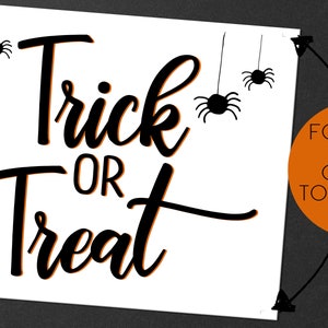 Trick or Treat Halloween Digital Art Print / Printable Trick or Treat ...