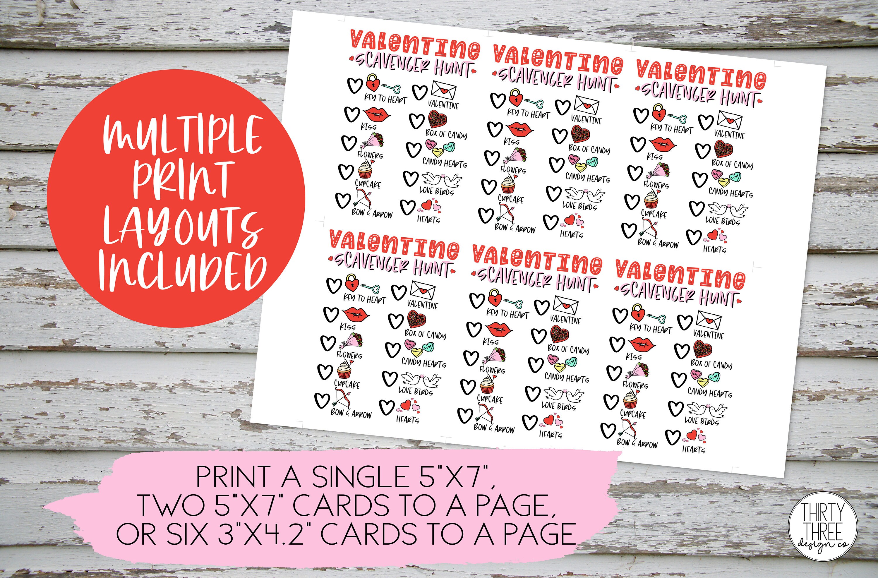 Valentine's Day Scavenger Hunt / Printable Valentine Kids - Etsy