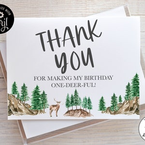 One-deer-ful First Birthday Party Bundle | Woodland Printable Party ...