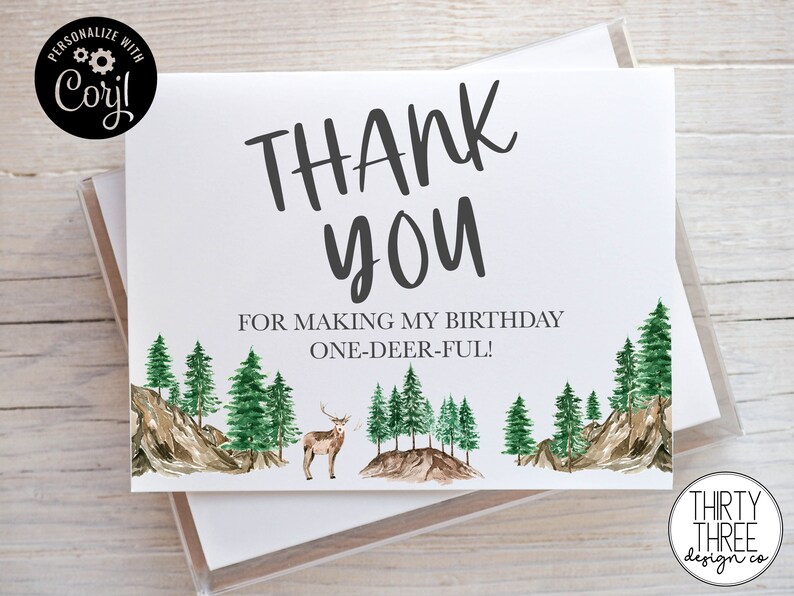 One-deer-ful First Birthday Party Bundle Woodland Printable - Etsy