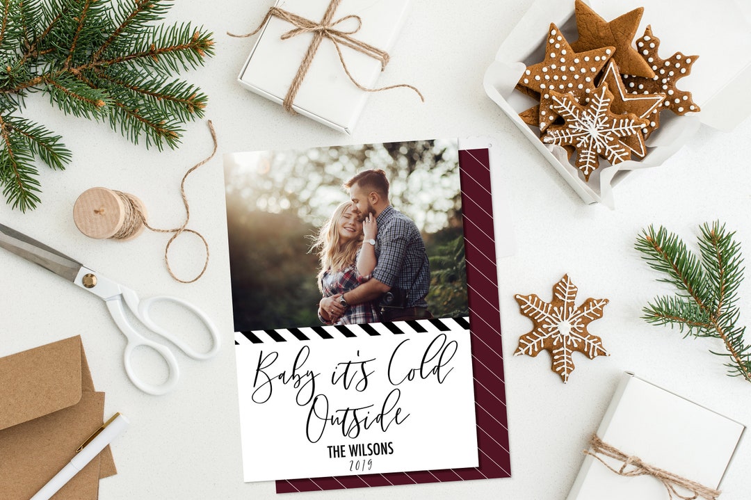 Baby It's Cold Outside Holiday Photo Card / Family - Etsy