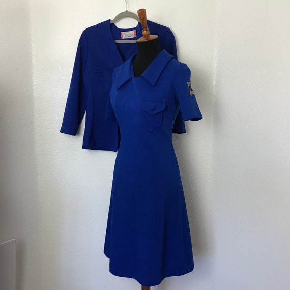 Vintage 2 pc VFW Auxiliary Dress and Jacket - Gem