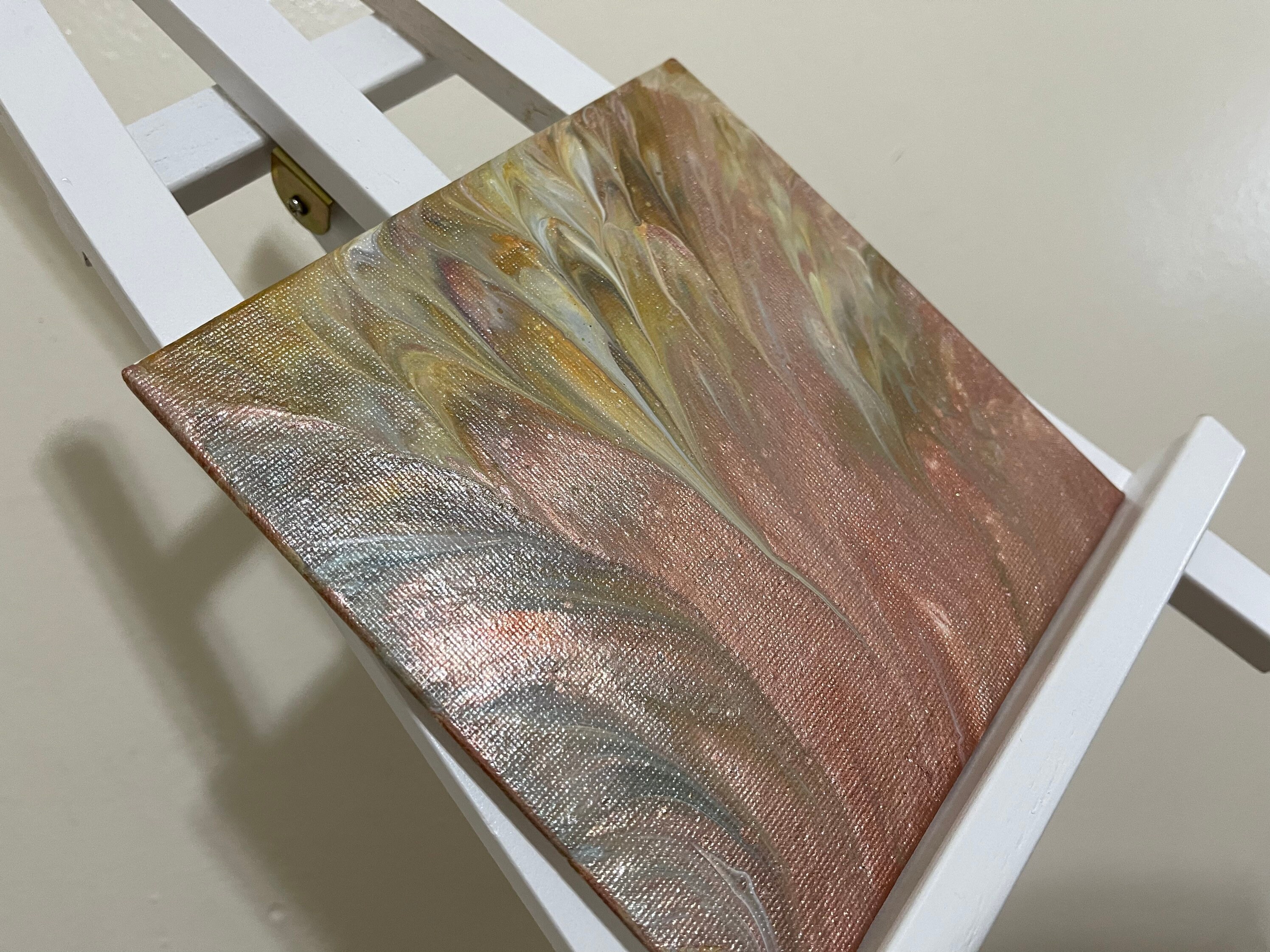 6” Lava Flow Metallic Abstract Painting - Etsy