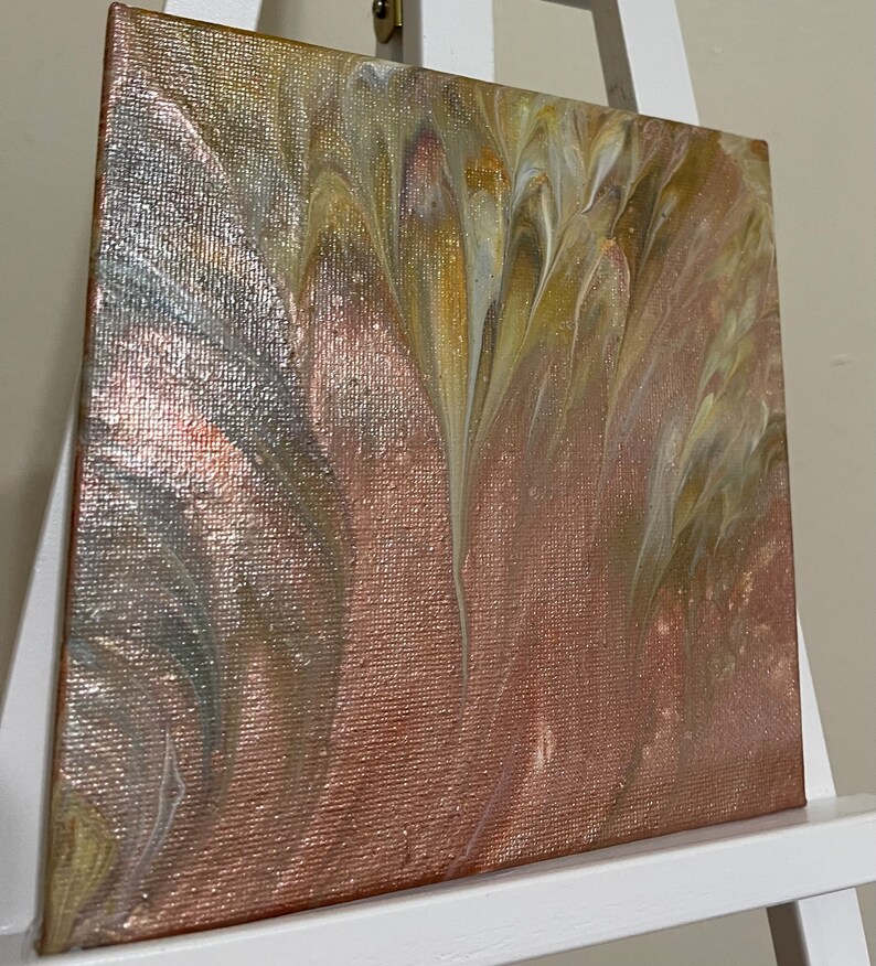 6” Lava Flow Metallic Abstract Painting - Etsy
