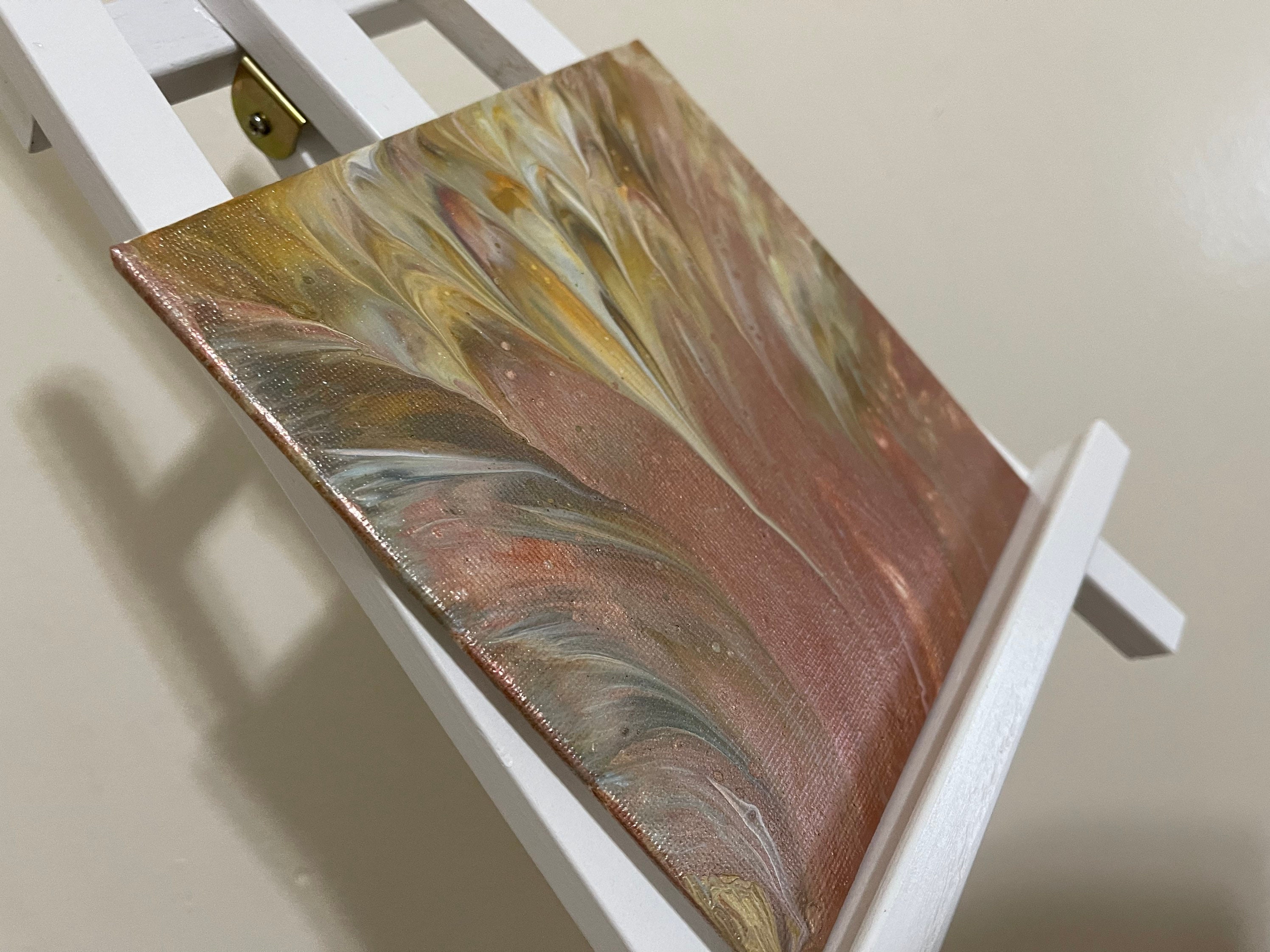 6” Lava Flow Metallic Abstract Painting - Etsy