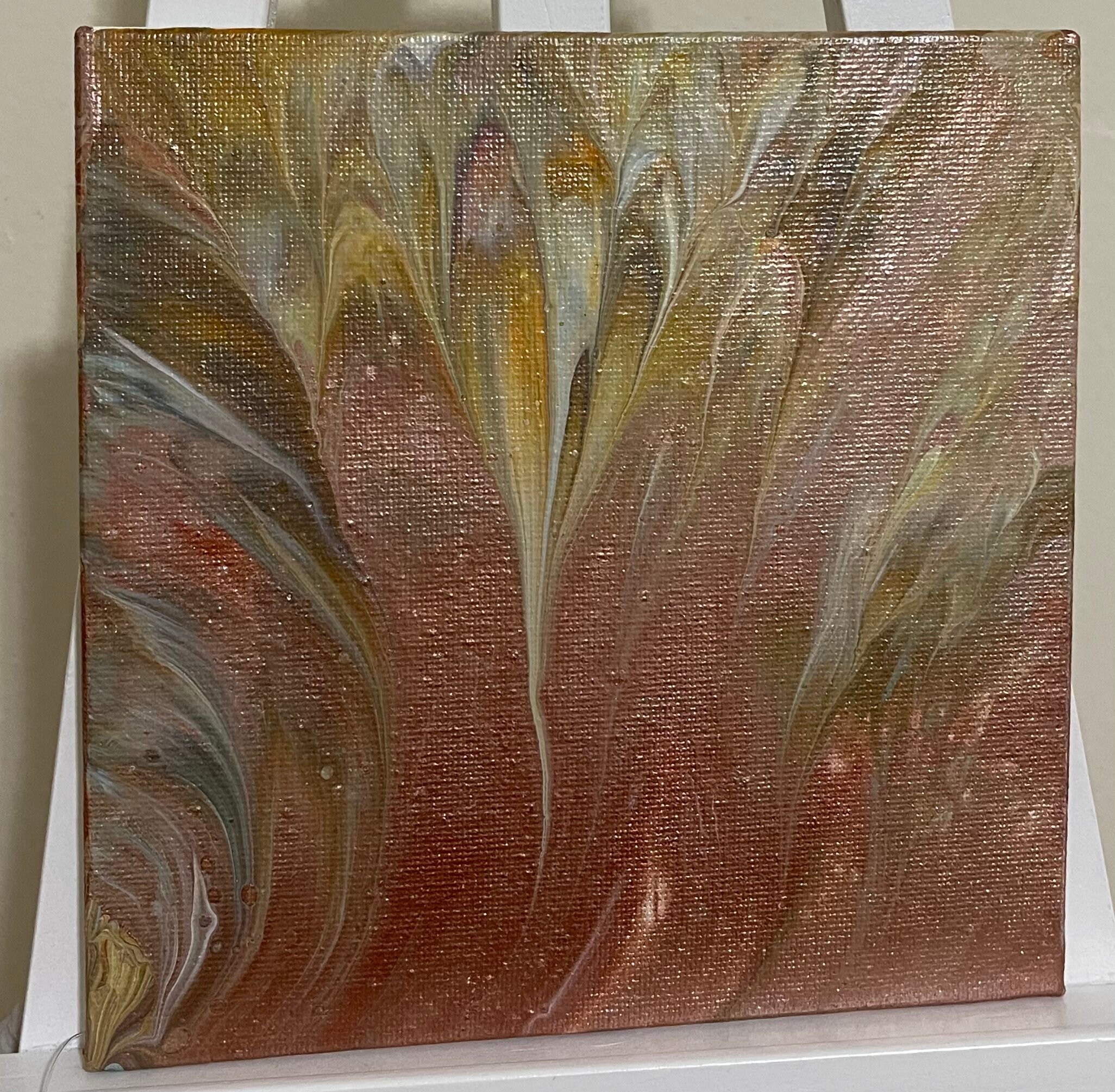 6” Lava Flow Metallic Abstract Painting - Etsy