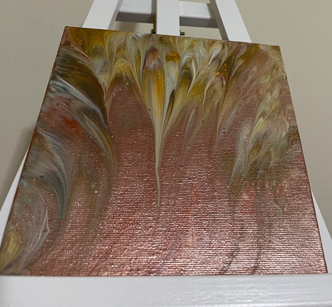 6 Lava Flow Metallic Abstract Painting - Etsy
