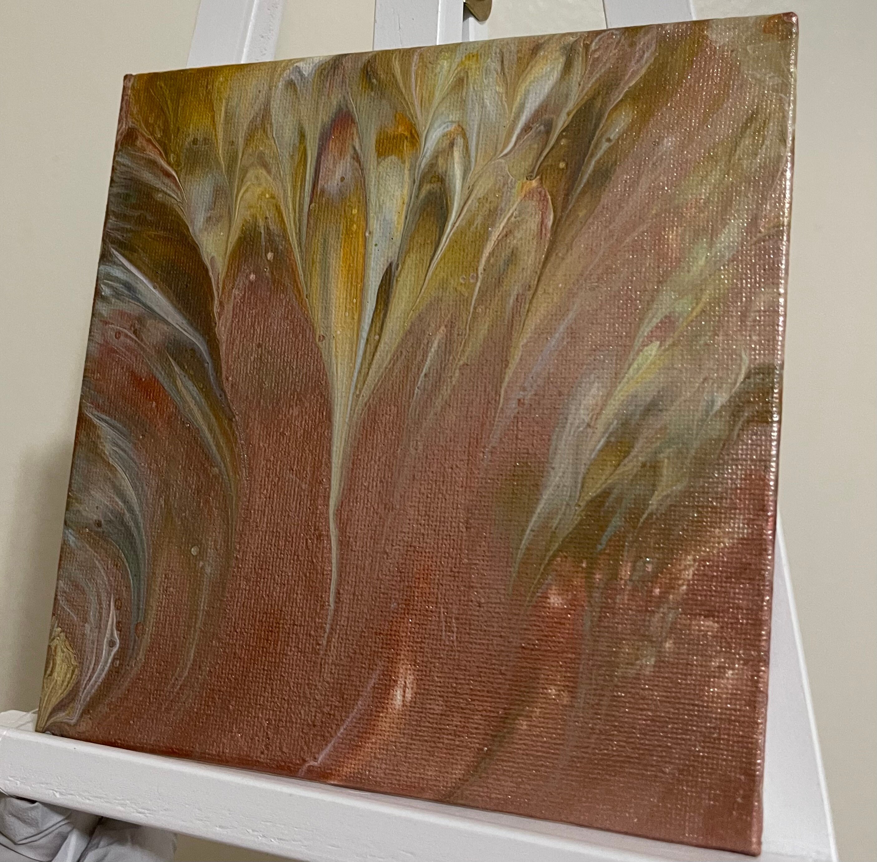 6” Lava Flow Metallic Abstract Painting - Etsy