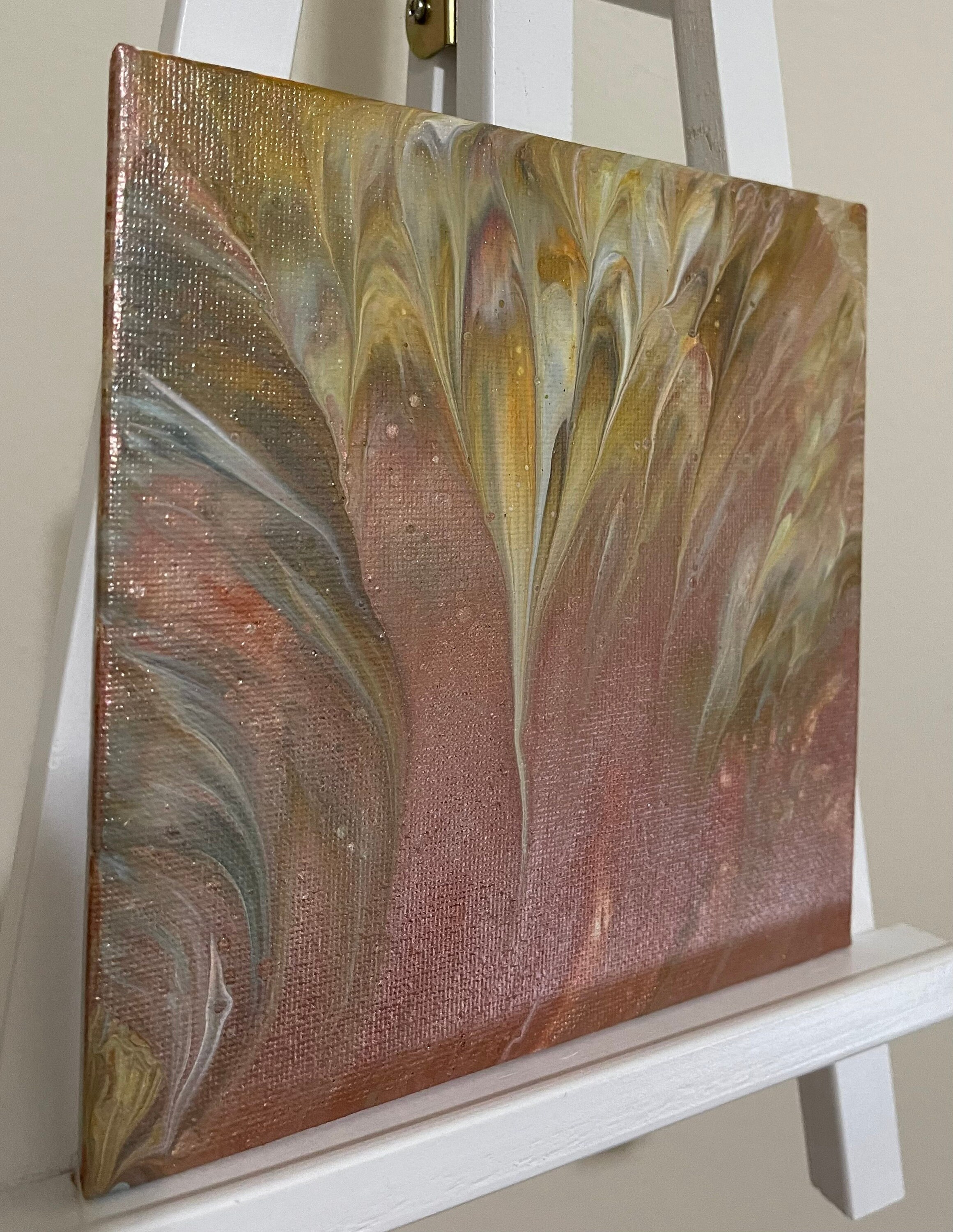 6” Lava Flow Metallic Abstract Painting - Etsy