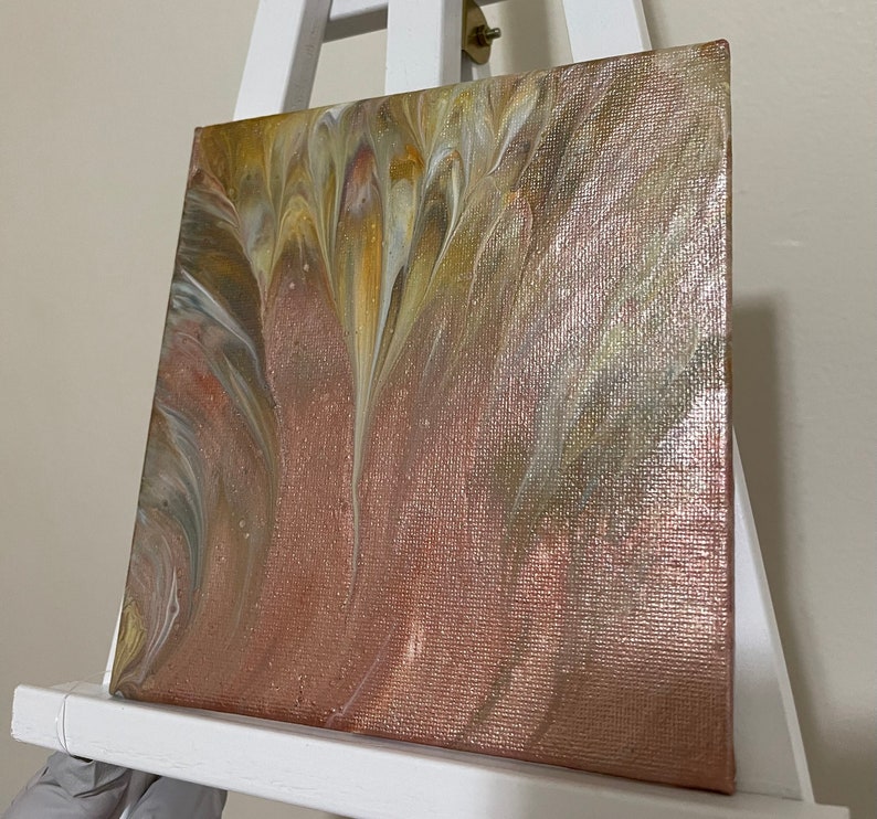 6” Lava Flow Metallic Abstract Painting - Etsy