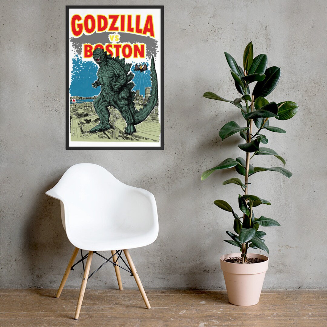 Godzilla Vs Boston Artist Designed & Illustrated - Premium Luster Photo ...