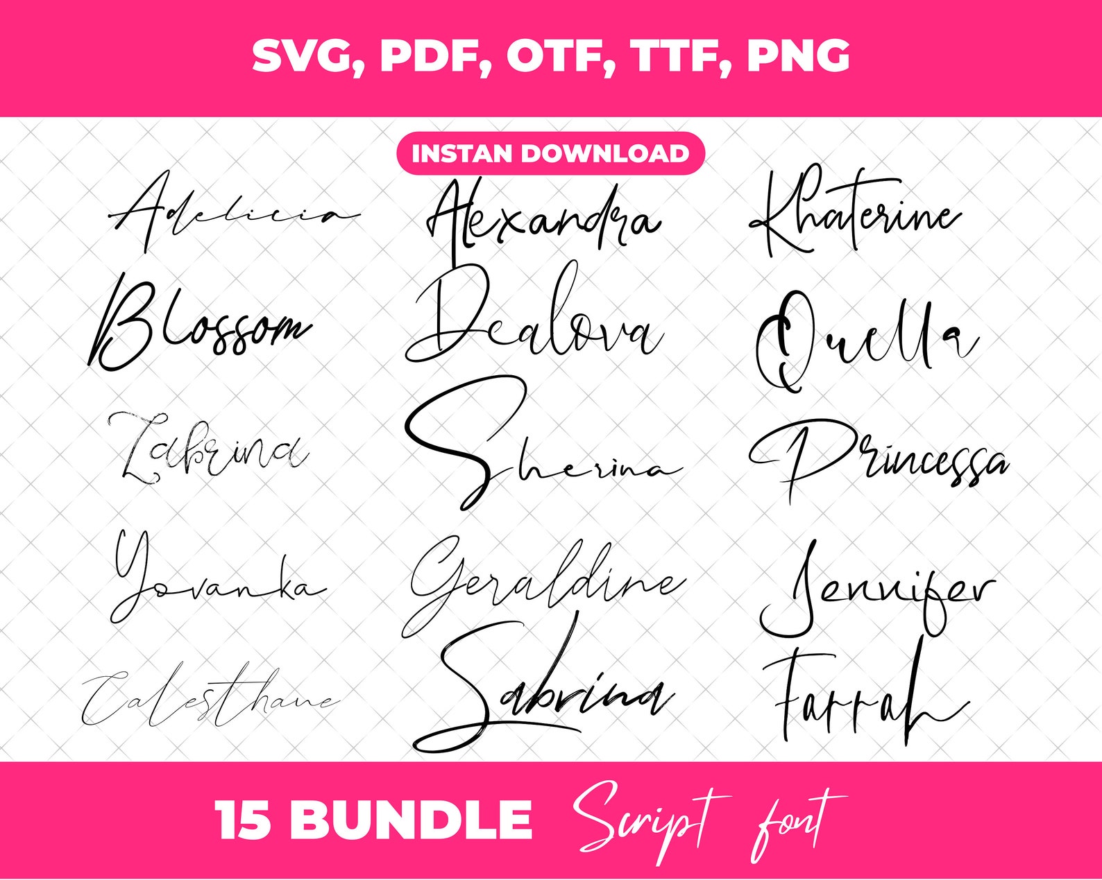 Cursive Svg Font Bundle Cursive Signature Fonts For Cricut Etsy Vrogue