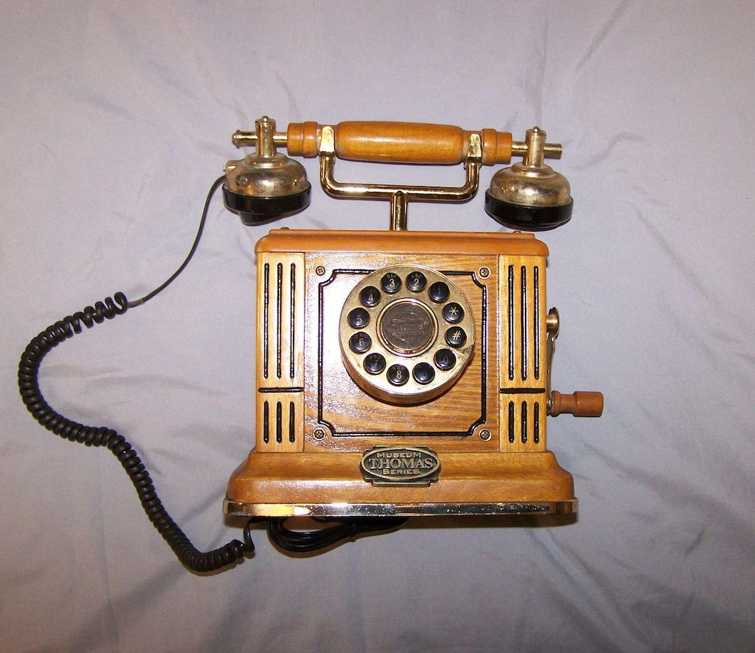 Phone Retro Desk Vintage 1920s Style Wooden Thomas Museum Series ...