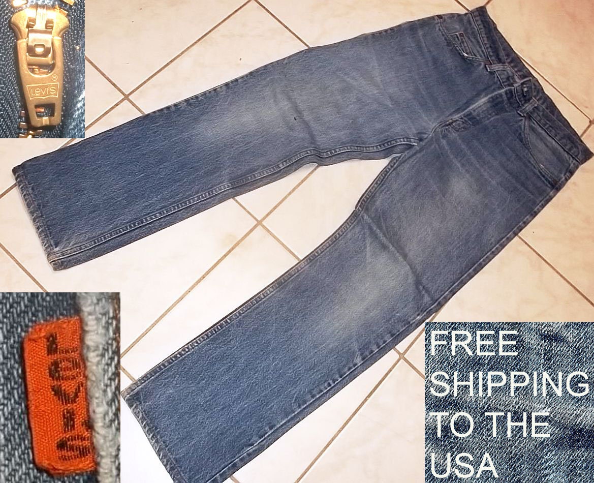 Vintage Levis 509 Jeans Made in USA Blue Denim Straight Leg Orange Tab ...