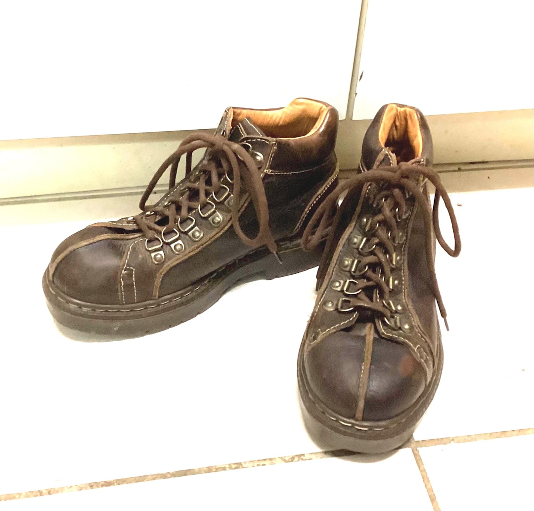 Vintage London Underground Boots Chunky Platform Brown US Womens 9 Men ...
