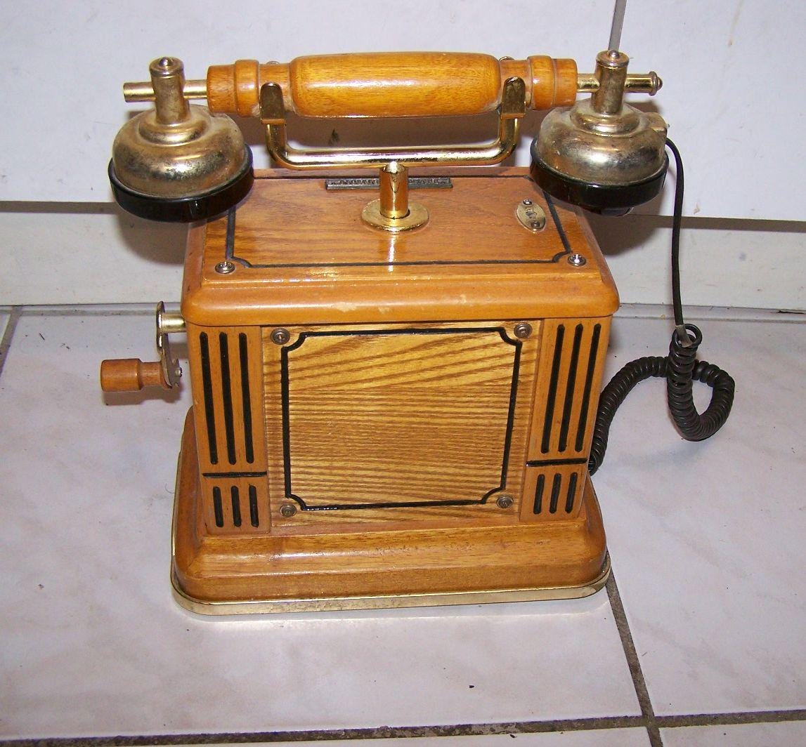 Phone Retro Desk Vintage 1920s Style Wooden Thomas Museum Series ...