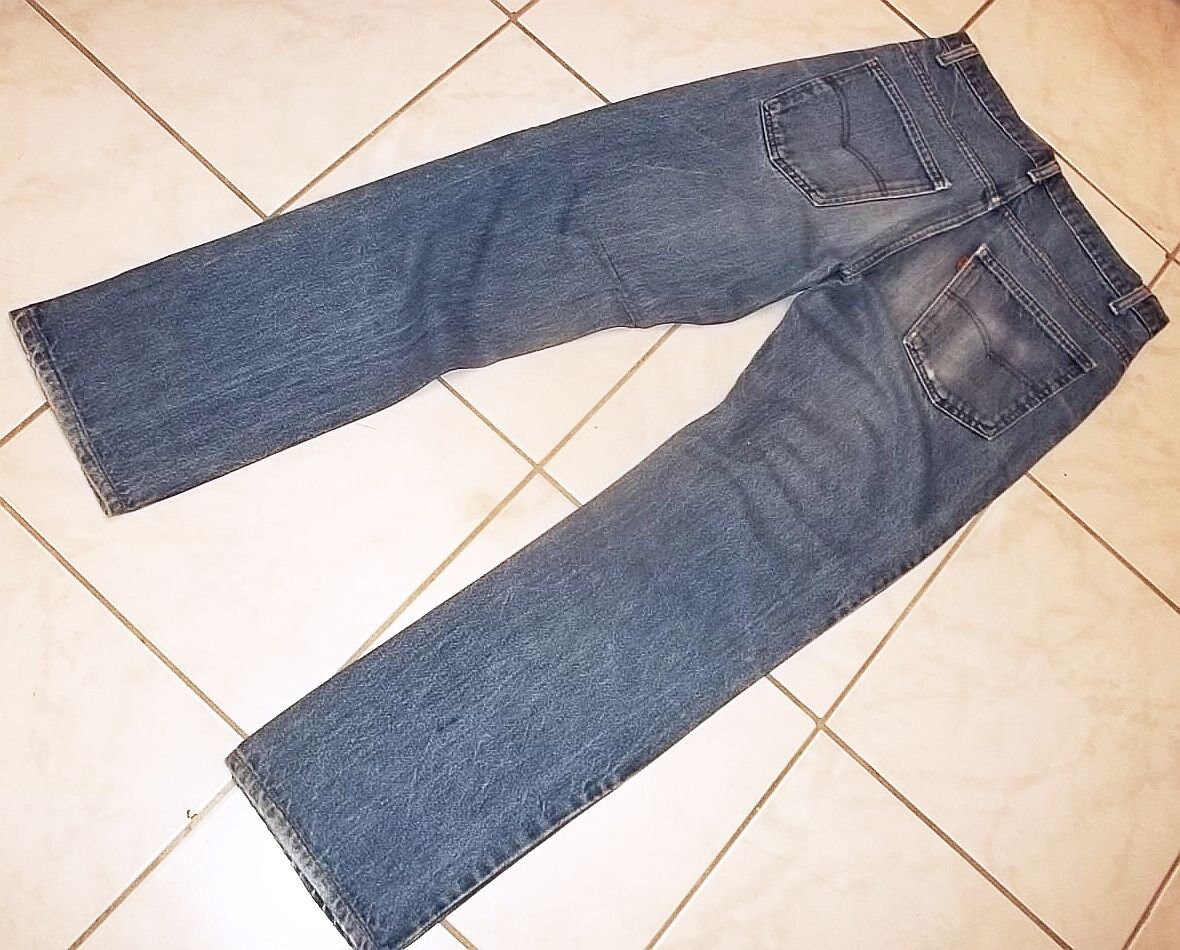 Vintage Levis 509 Jeans Made in USA Blue Denim Straight Leg Orange Tab ...