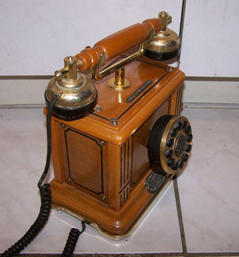 Phone Retro Desk Vintage 1920s Style Wooden Thomas Museum Series ...