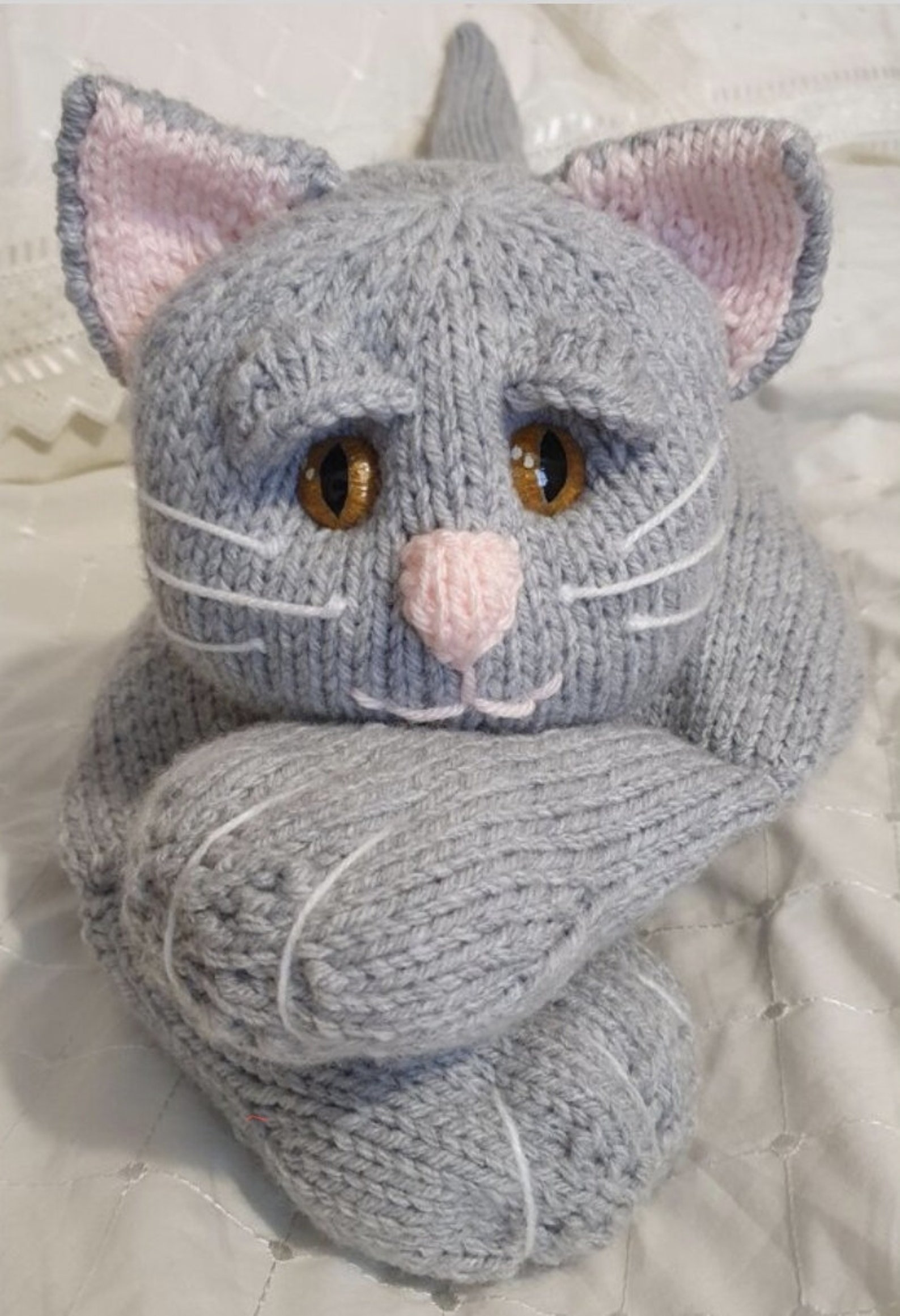 Digital Knitting Pattern for Gracie the Cat Pyjama/hot Water Bottle ...