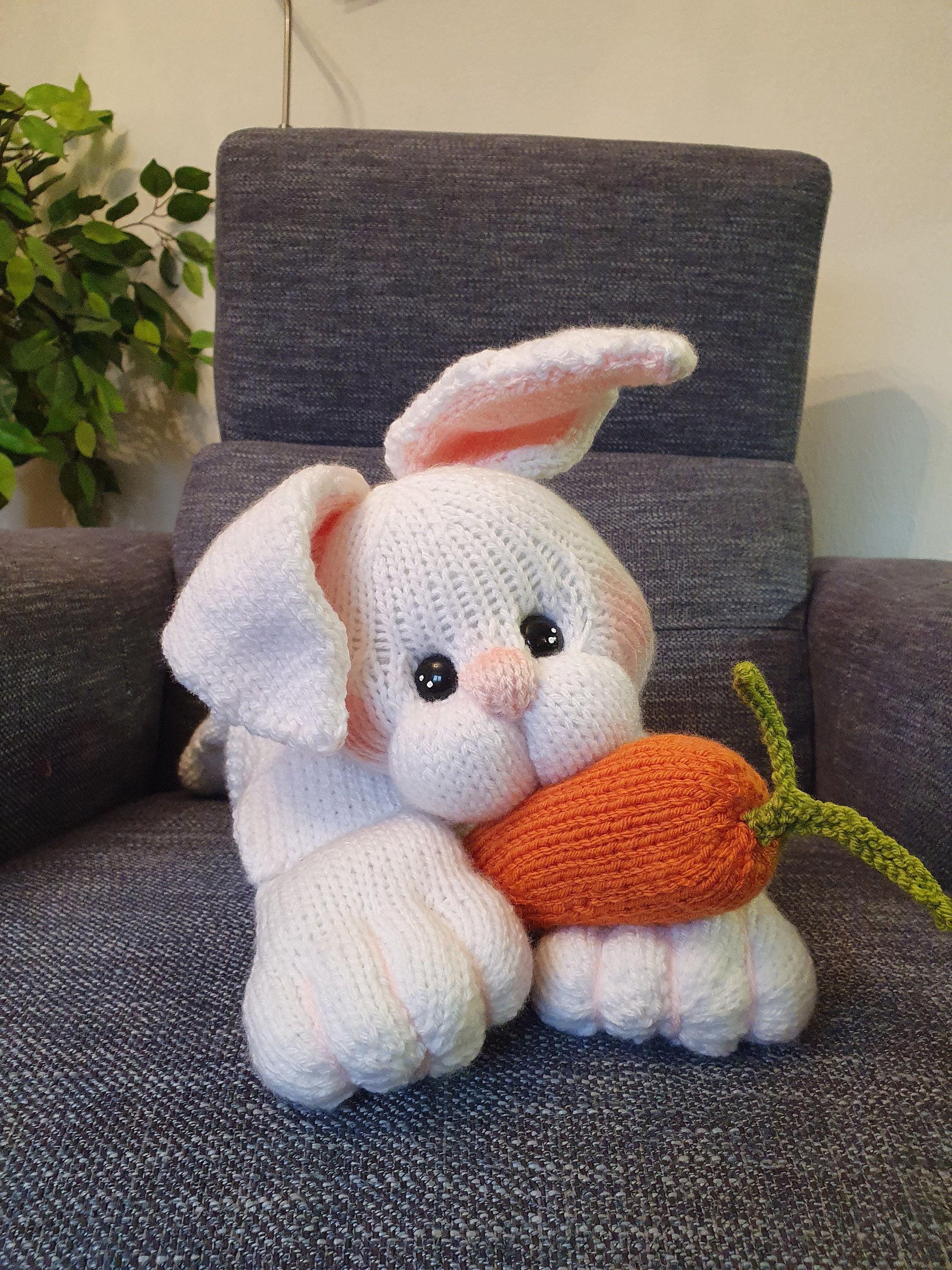Digital Knitting Pattern for Raffles the Rabbit Pyjama/hot - Etsy UK