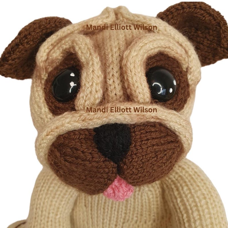 Mr. Puggles Knitting Pattern: Knit Pug Softie (PDF Pattern) - Etsy