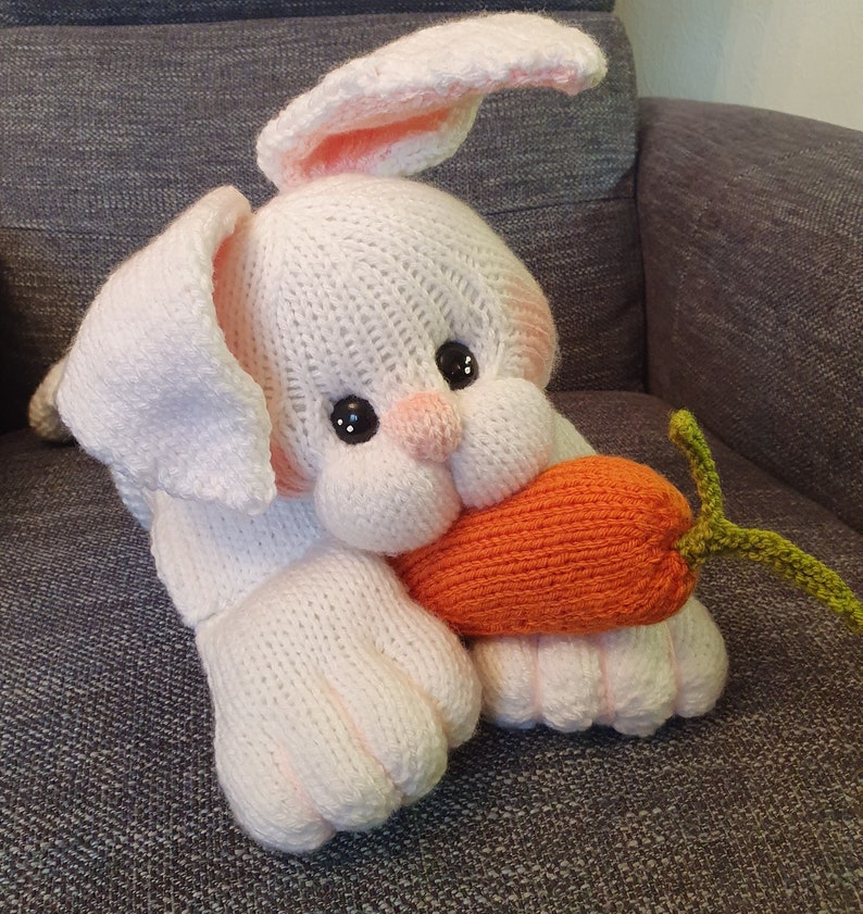 Digital Knitting Pattern for Raffles the Rabbit Pyjama/hot | Etsy UK