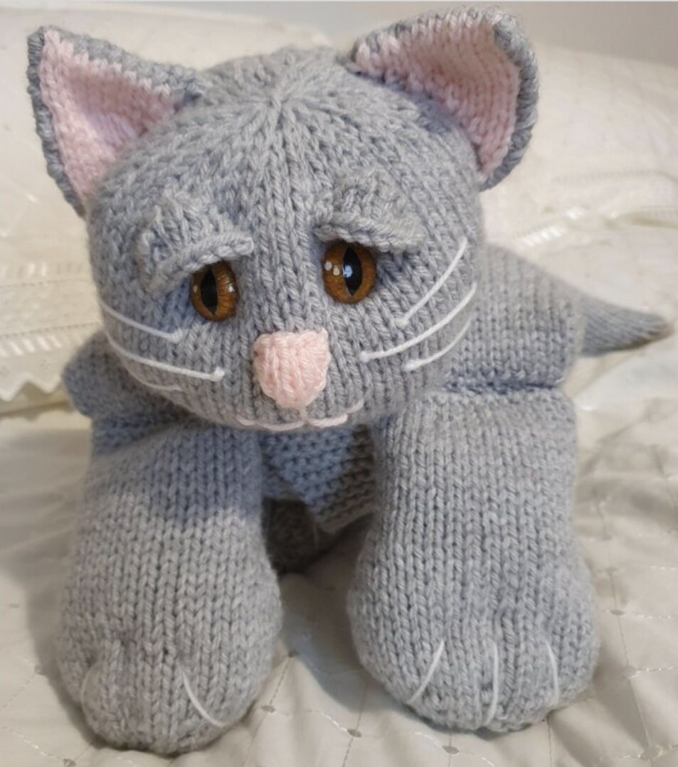 Digital Knitting Pattern for Gracie the Cat Pyjama/hot Water Bottle ...