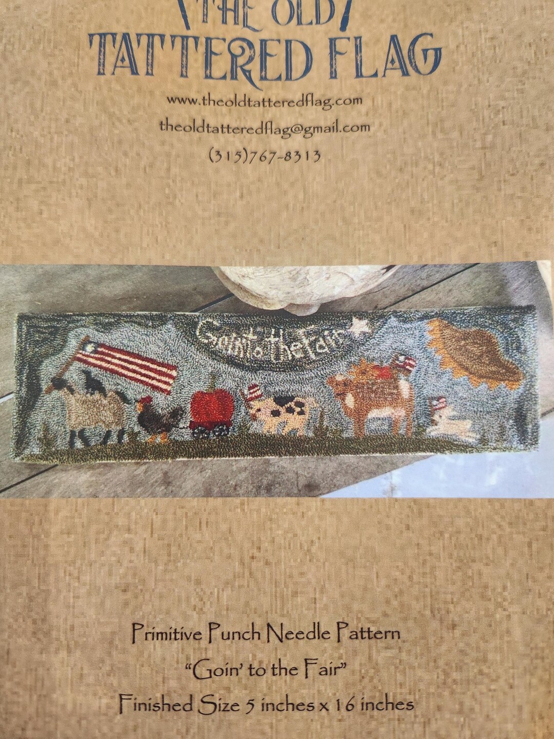 The Old Tattered Flag "going to the Fair" Large ULTRA PUNCH NEEDLE ...
