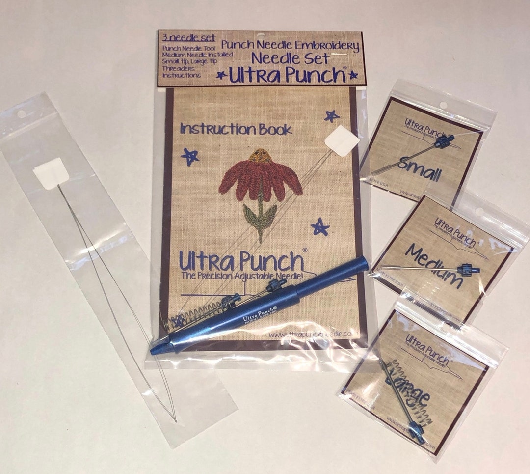 Adjustable Ultra Punch Needle Set With Three Sizes for Embroidery and ...