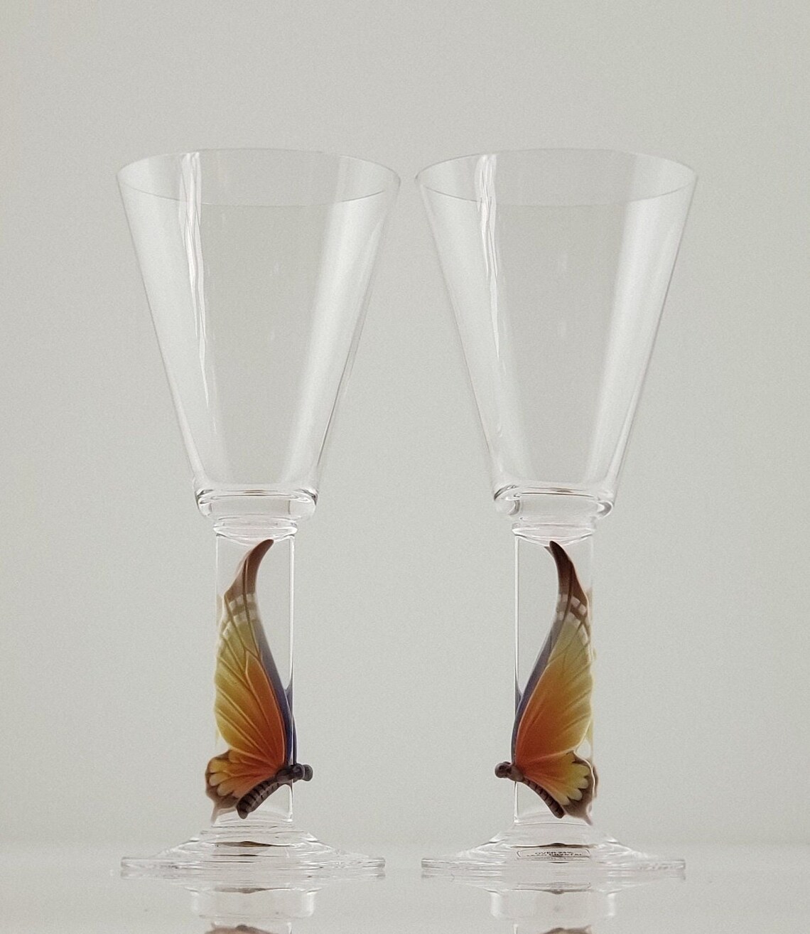 Franz Collection Papillon Butterfly Red Wine Glasses | Set of 2 - Etsy