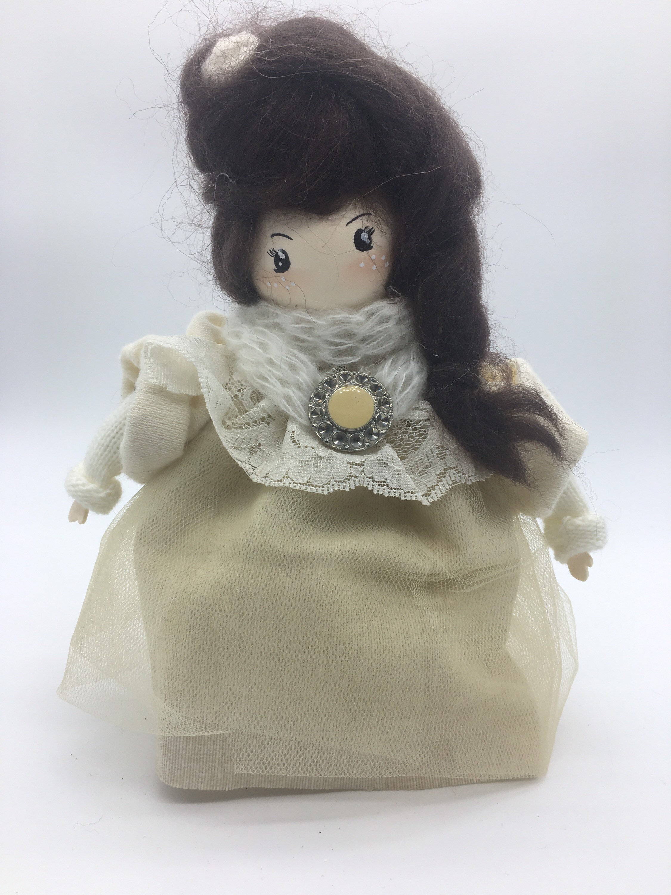 Ángeles coleccionables en tela pelo de ángeles en lana de | Etsy