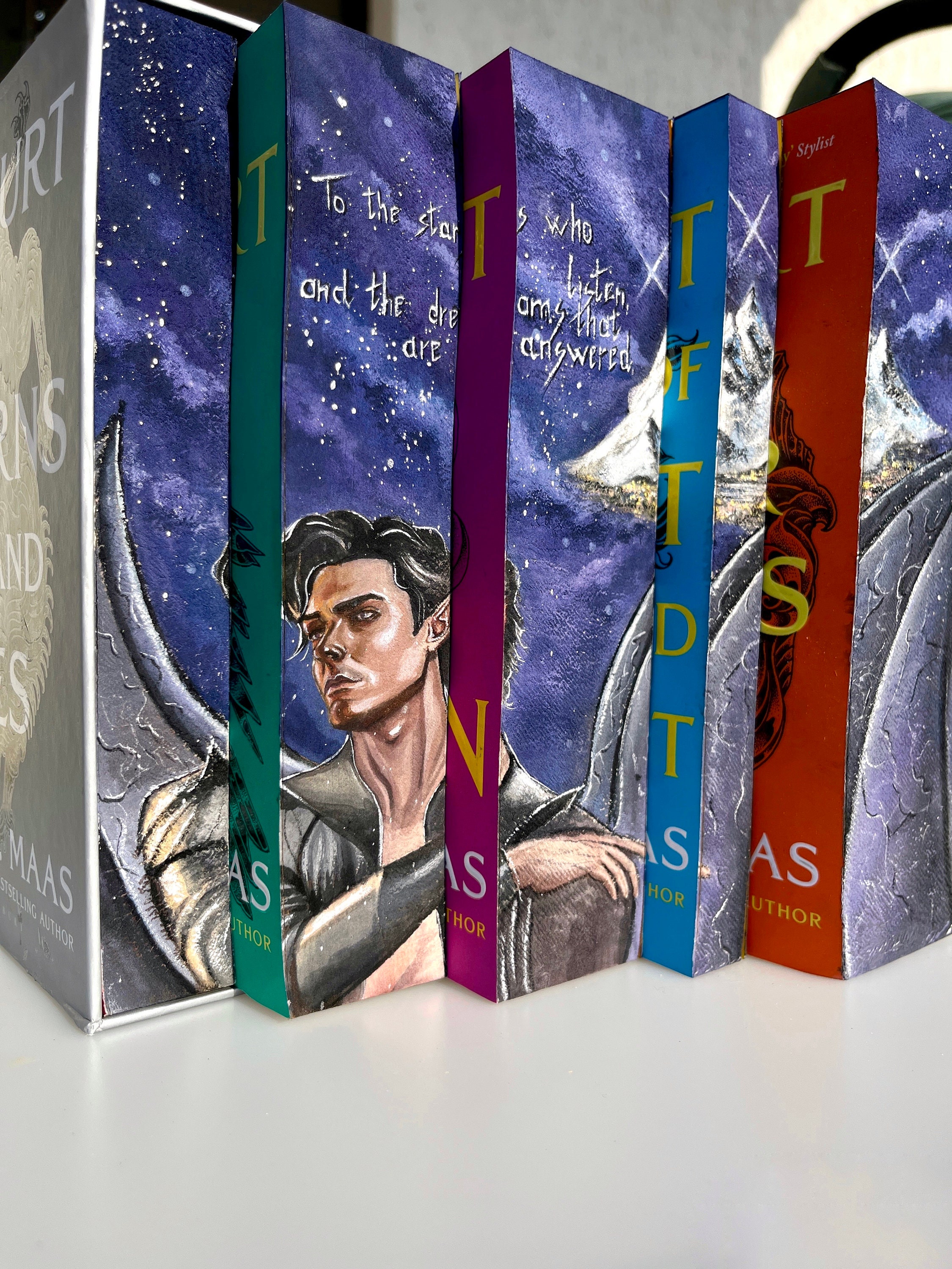 A Court of Thorns and Roses Box Set Foreedge Painting Rhysand Night ...