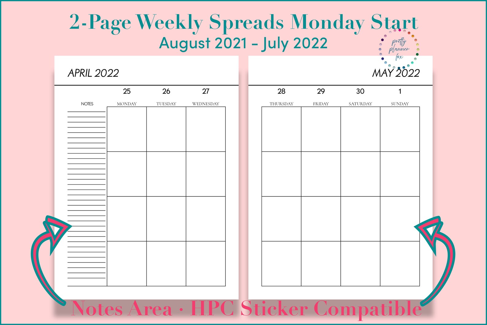 Academic Planner 2021-2022 Printable Happy Planner Classic Hpc - Etsy