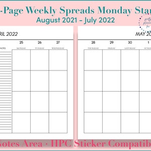 Academic Planner 2021-2022 Printable Happy Planner Classic Hpc - Etsy