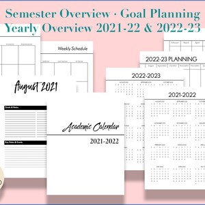 Academic Planner 2021-2022 Printable Happy Planner Classic Hpc - Etsy
