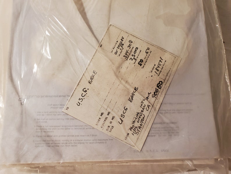 1970s Vintage New Old Stock U.S.C.G. Coast Guard Cutter Eagle Ship T ...